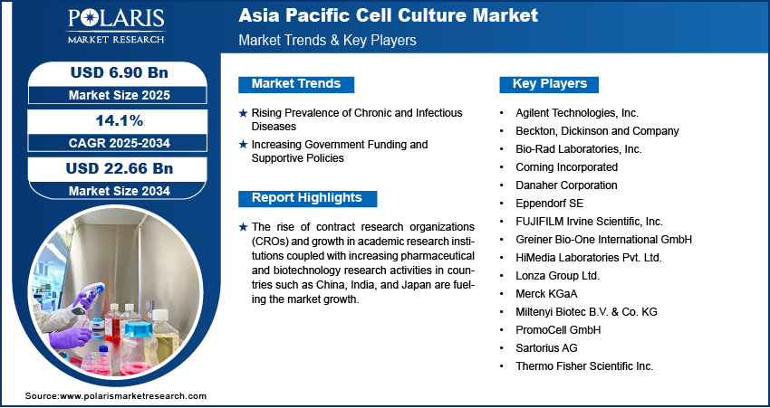 Asia Pacific Cell Culture Market Size & Share Analysis Report, 2025-2034