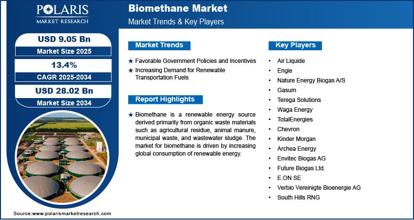 Biomethane Market Size, Share & Forecast Report 2034