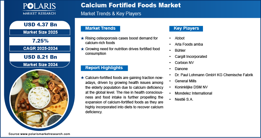 Calcium Fortified Foods Market Growth, Analysis Report,2025-2034