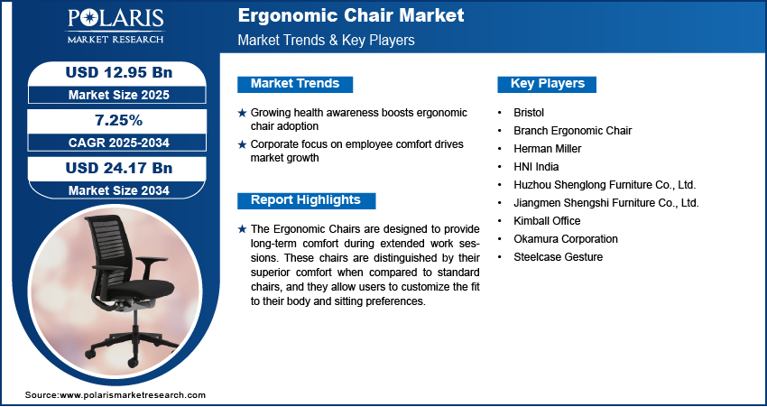 Ergonomic Chair Market Size, Share & Trends | Industry Report, 2034
