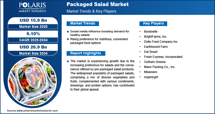 Packaged Salad Market Size, Share & Forecast Report 2034