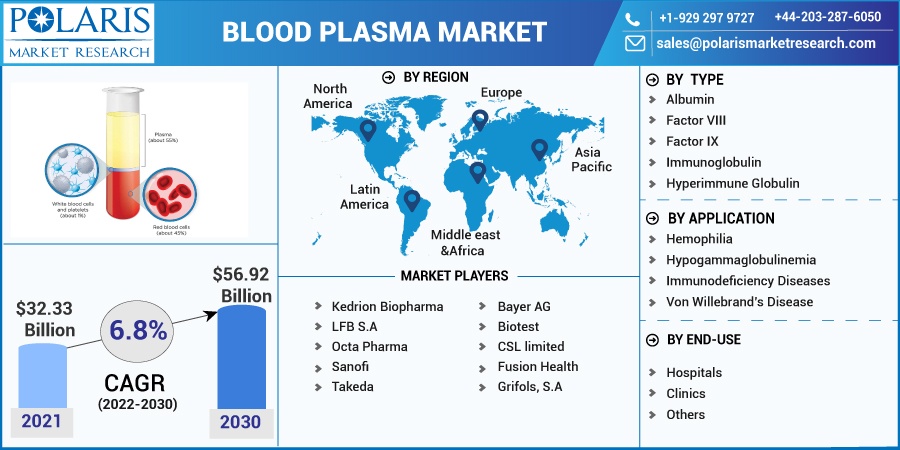 Global Blood Plasma Market Size Report, 2022 - 2030